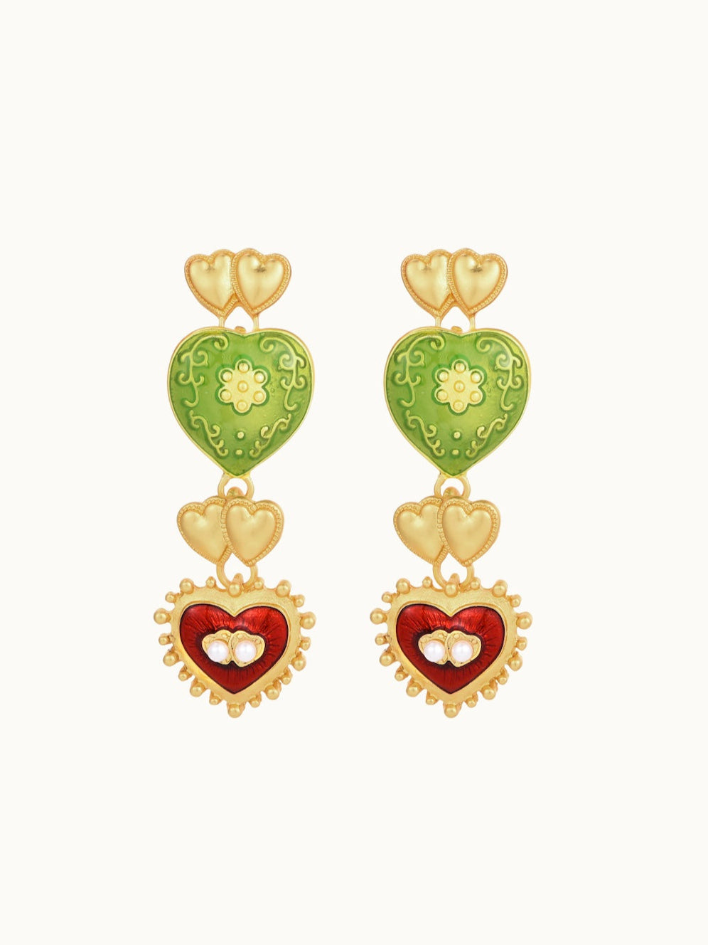 Marcia Vintage Heart Earrings